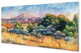 Obraz na skle Art maloval podzimní pohled 125x50 cm