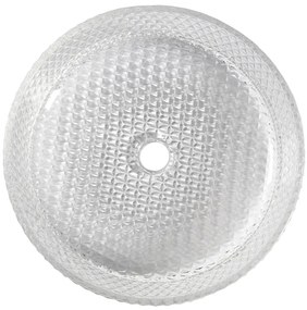 Sapho Sapho, MARAGUA gravírované skleněné umyvadlo na desku Ø 39,5 cm, čiré sklo, TY214CL