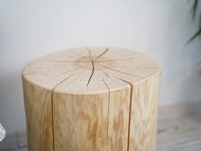 Lakovaný Dřevěný Přírodní Špalek Jasan 30-40 x 40 cm