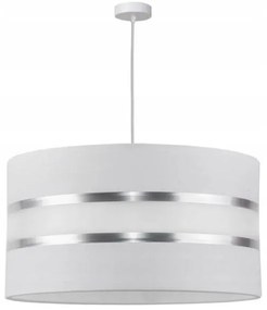 Moderní závěsné osvětlení na lanku ROREL, 1xE27, 60W, bílé, stříbrné Bexlo ROREL 0612