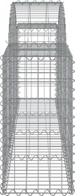 Klenuté gabionové koše 13 ks 200x30x60/80 cm pozinkované železo 3146079