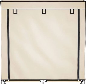 Botník s potahem krémový 115 x 28 x 110 cm textil 282433
