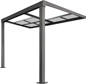 Hliníková pergola BestBerg PZ-9A / 9 m² / antracit/šedá