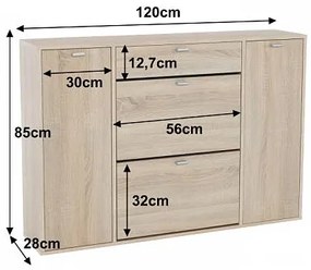 Botník, lamino, dub sonoma, Anabela