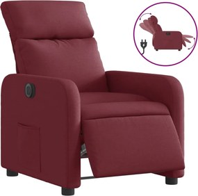 Elektrické polohovací křeslo vínové textil 3206684