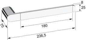 Sapho, FLORI držák ručníků otevřený, černý, RF006/15