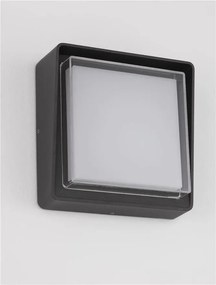 NV 9492550 Venkovní nástěnné svítidlo CAPE antracitový hliník matný akryl a čiré sklo LED 10W 3000K 220-240V 112st. IP65 - NOVA LUCE