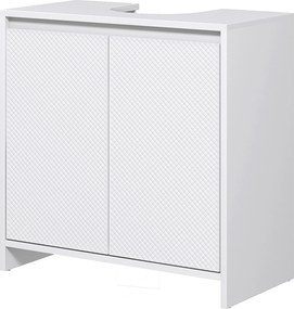 HOMCOM Podskříňková koupelnová skříňka Moderní koupelnová úprava se policí a proti převrhnutí, nosnost 40 kg, 60x30x60 cm, bílá | Aosom