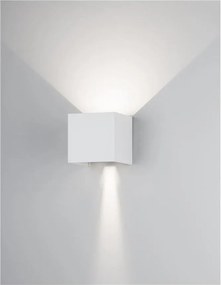 NV 747406 Venkovní nástěnné svítidlo COMO bílý hliník LED 2x3W 3000K 220-240V nastavitelný úhel 0-90st. IP54 - NOVA LUCE