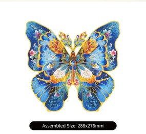 RoboTime Dřevěné puzzle Motýl Morpho Helena