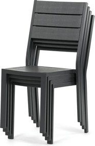 Zahradní sestava AZS-B1656 GREY, polywood, šedá (156 x 78) cm