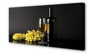 Obrazy na plátně Láhev vína ovoce 100x50 cm