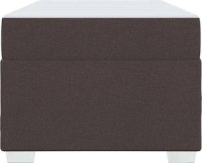 Rám postele s matrací Tmavě hnědá 80 x 200 cm textil 3399148
