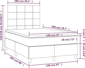 Box spring postel s matrací černá 120 x 200 cm samet 3143015