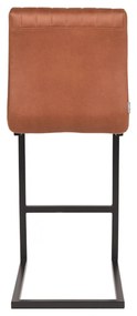Koňaková barová židle LABEL51 Joyce z mikrovlákna