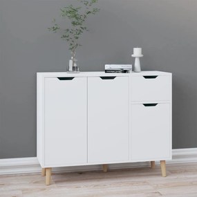 Příborník bílý s vysokým leskem 90x30x72 cm kompozitní dřevo 326819