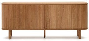 Komoda v dekoru jasanu s posuvnými dveřmi v přírodní barvě 180x75,5x40 cm Mailen – Kave Home