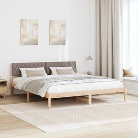 Rám postele Hnědá a taupe 180 x 200 cm Masivní borovicové dřevo 3394346