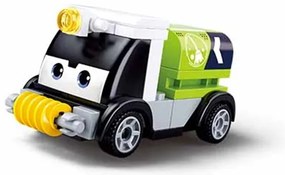 Sluban Power Bricks M38-B1072D Natahovací autíčko s očima Zelená cisterna