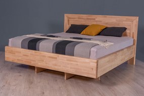 Masivní postel PERSEA - Solwo Design Dřevo a odstín oleje: DUB Cink - Olej odstín DO203, Rozměr spací plochy: 140x200