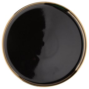 Altom Porcelánový dezertní talíř Palazzo 21 cm, černá
