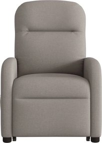 Zvedací masážní polohovací křeslo taupe textil 3302989