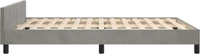 Rám postele bez matrace světle šedý 140 x 190 cm samet 3125629