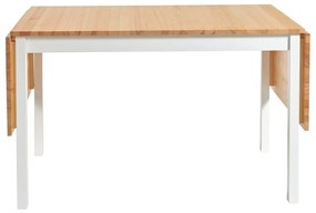 Borovicový rozkládací jídelní stůl s bílou konstrukcí Bonami Essentials Brisbane, 120 (200) x 70 cm