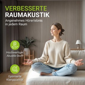 Juskys Akustické stěnové panely s dekorem dřeva, 4 kusy Barva: dub tmavě šedý, Velikost sady: 4 ks