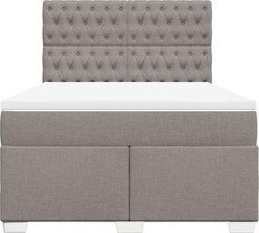 Box spring postel s matrací taupe 140x190 cm textil 3290494
