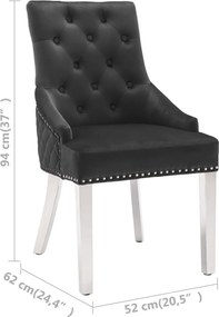 vidaXL Jídelní židle 2 ks samet [337020] Barva: krémová
