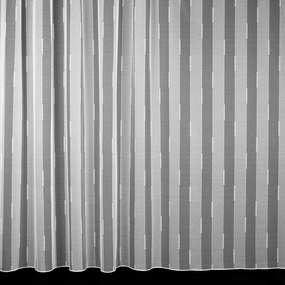 Brilltex Žakárová záclona 947, svislé proužky, bílá, s olůvkem, výška 180cm (v metráži)