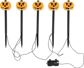 Halloweenské zahradní bodce s LED (dýně)