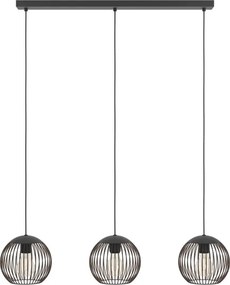 Eglo 901869 - Lustr na lanku ALMANZORA 3xE27/60W/230V černá
