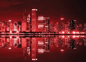 Malvis ® Tapeta Chicago červené panorama Vel. (šířka x výška): 288 x 200 cm