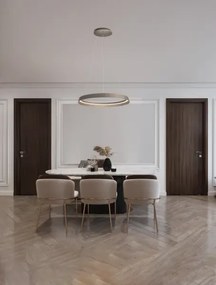 LED stmívatelný champaign hnědý moderní lustr Ormi