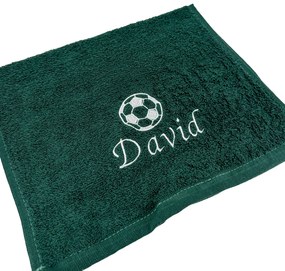 Ručník na fotbal s vlastním jménem nebo textem Barva: Pistáciově zelená, Velikost ručníku: 70x140cm