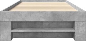 Rám postele betonově šedý 90 x 190 cm kompozitní dřevo 3295523