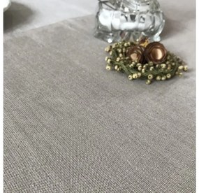 LNĚNÉ. Tkané a šité v Jeseníkách. lněný běhoun Natural rozměr: 44x144 cm