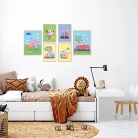 Sada oboustranných plakátů Prasátko Peppa | 2 x A3, 4 x A4 | DP6351385