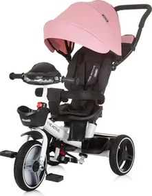 CHIPOLINO Tříkolka se stříškou Be Active 2v1 Pink Linen / od 1.5 roku