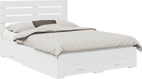 Rám postele se zásuvkou Bílá 160 x 200 cm Kompozitní dřevo 3411622