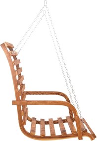 Houpací lavice ohýbané dřevo s teakovou úpravou 126x63x92 cm 313940