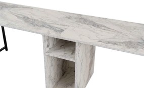 Designový psací stůl Geillis 240 cm vzor mramor frézie