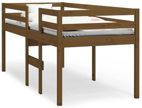 Patrová postel medově hnědá 90 x 200 cm masivní borové dřevo - Default Title