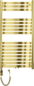 Mexen Uran, elektrické topné těleso 1200x600 mm + topná tyč 600 W, zlatá lesklá, W105-1200-600-2600-50