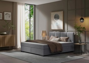 XXXLutz POSTEL BOXSPRING, 160/200 cm, světle šedá MID.YOU - Manželské postele - 002784001223