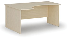 Ergonomický kancelářský pracovní stůl PRIMO WOOD, 1600 x 1200 mm, levý, buk