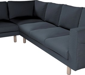 Potah na pohovku IKEA Norsborg rohová 5-místná barva modrá látka pletený vzor