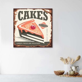 Gario Obraz na plátně Cedule retro cukráreň Rozměry: 30 x 30 cm